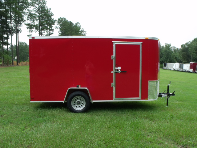 Red 6x12 All Tube Enclosed Trailer - 685 - American Trailer Pros ...