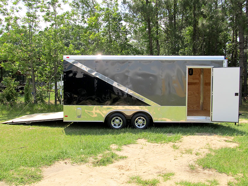 8.5X20 Gray and Black Horizontal Split with 2ft Anodized Bottom Wrap ...